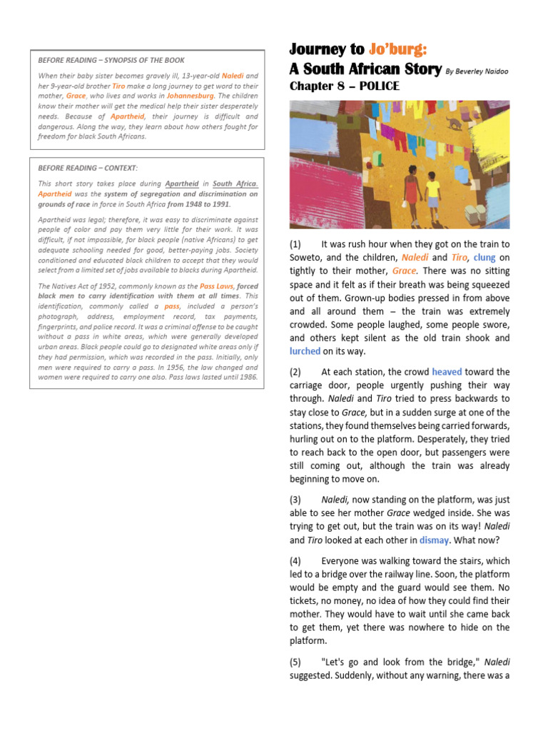 Class 5 Journey To Jo'burg Chapter 8 | PDF | Apartheid | Johannesburg