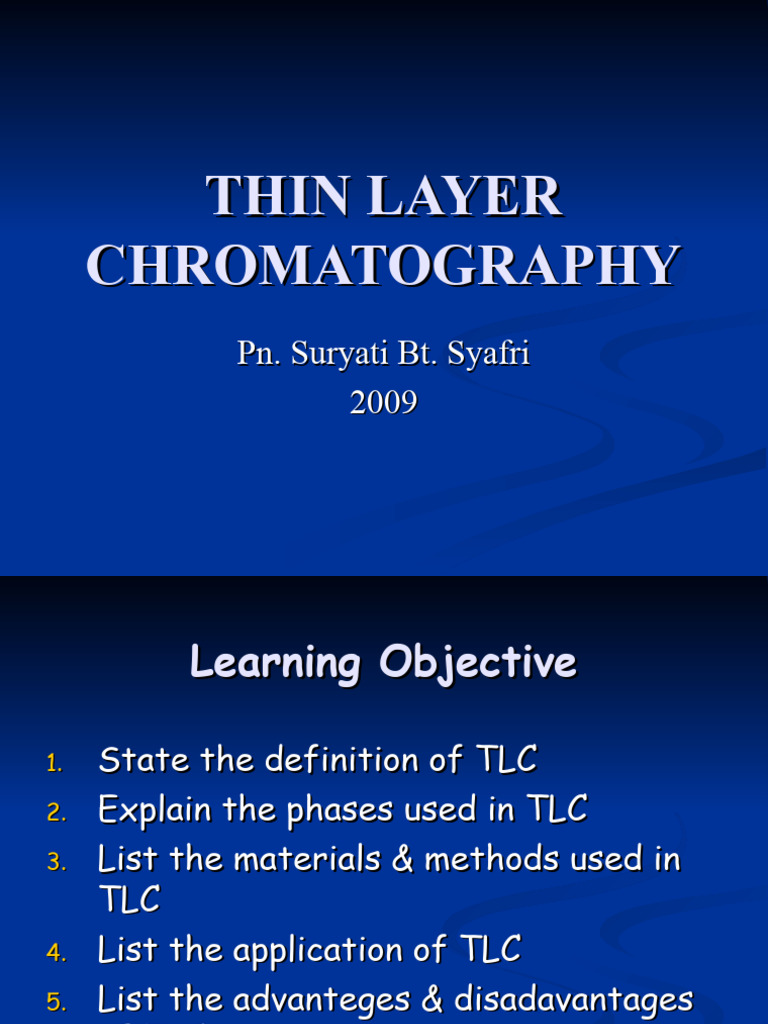 Thin Layer Chromatography | PDF | Thin Layer Chromatography | Chromatography