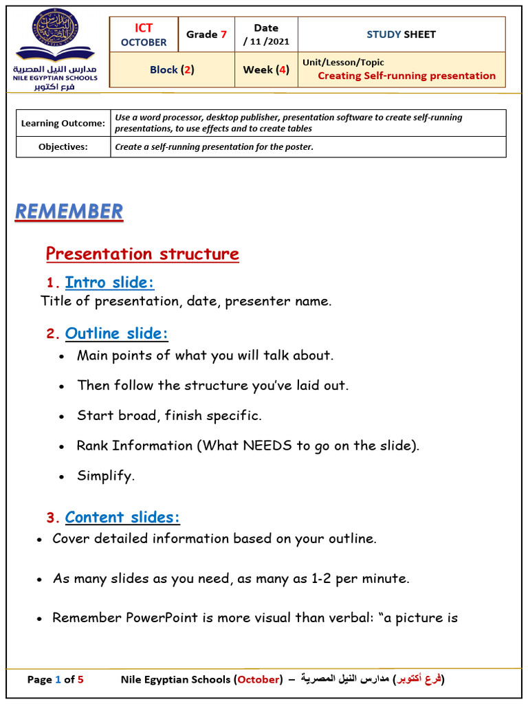 G7 U2 L7 Ss - Self-Running+Presentstion | PDF | Application Software | Computer Science