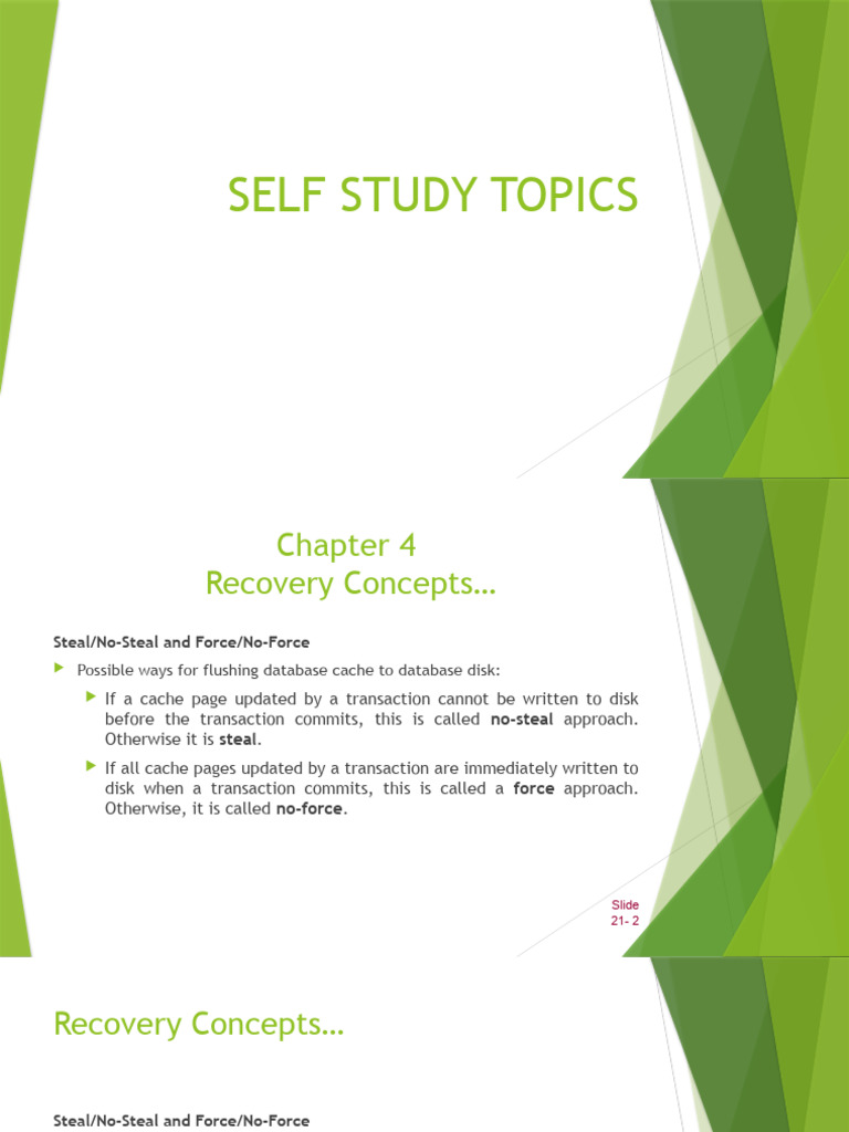 Self Study Topics | PDF | Information Security | Databases