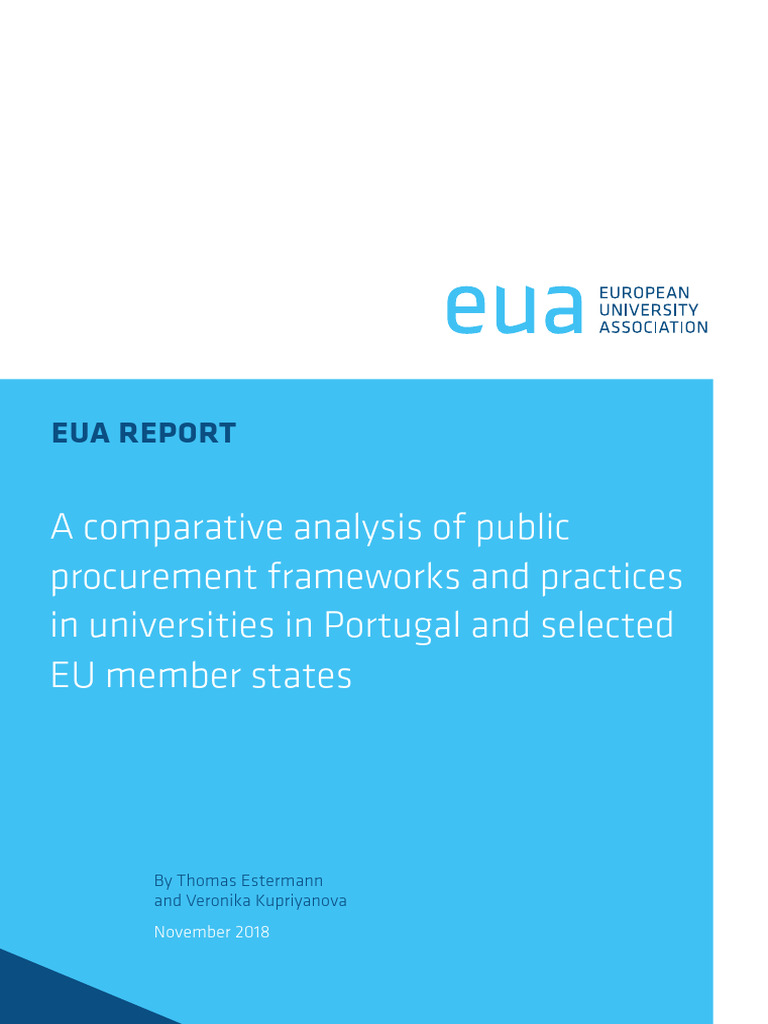 Eua Public Procurement Report - Final - 28.11.2018 | PDF | Procurement | European Union