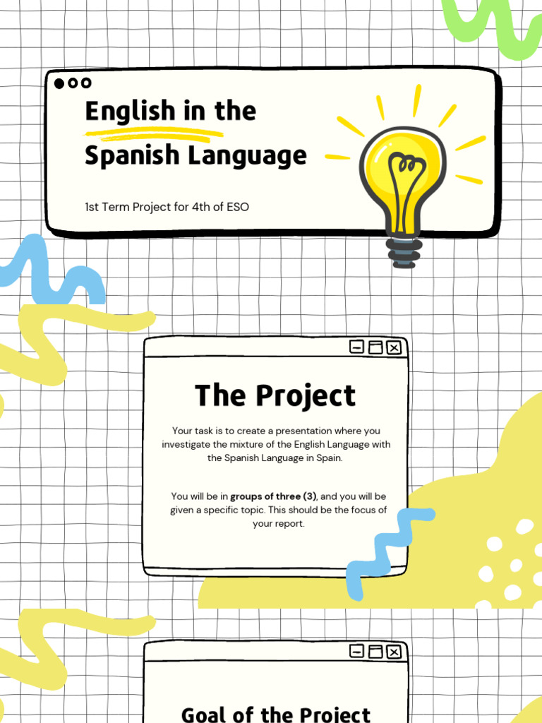 English in The Spanish Language 4th of ESO Project | PDF | English ...