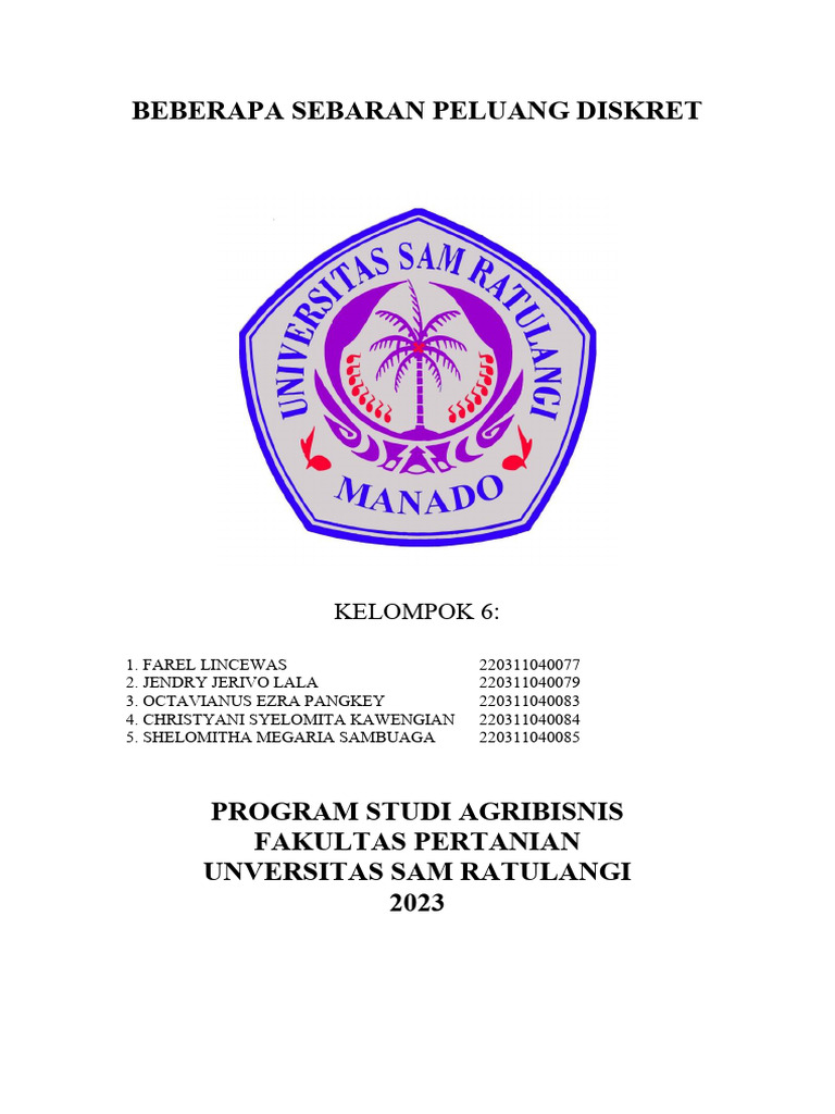 Beberapa Sebaran Peluang Diskret | PDF