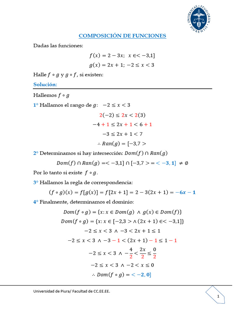 Composición de Funciones | PDF | Matemáticas | Análisis matemático