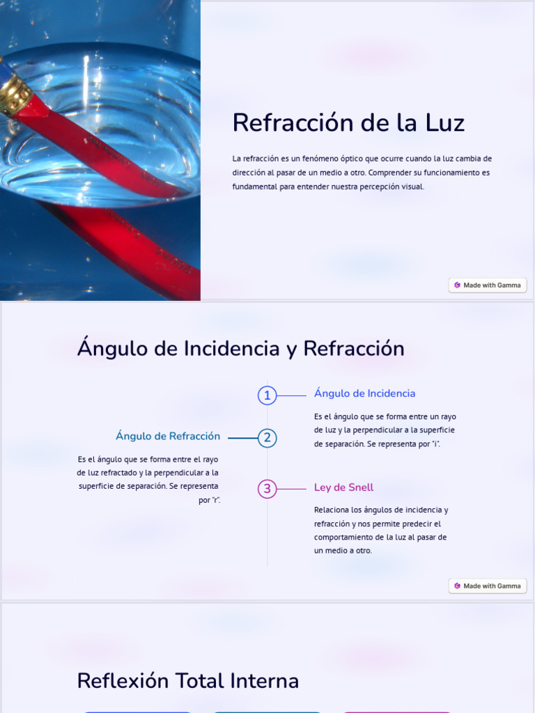 Refraccion de La Luz | PDF | Óptica | Refracción