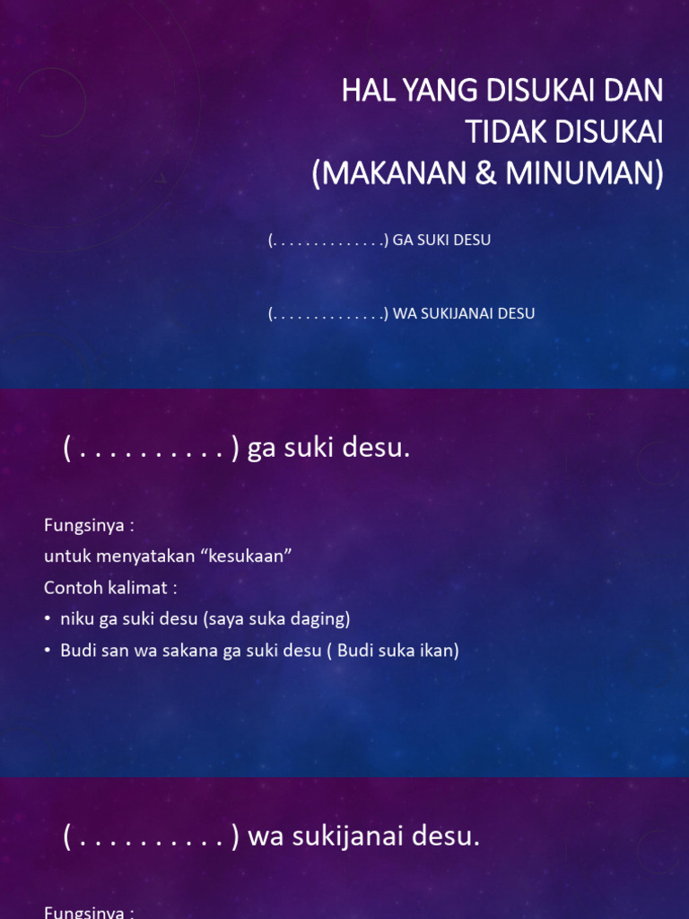Hal Yang Disukai Dan Tidak Disukai | PDF