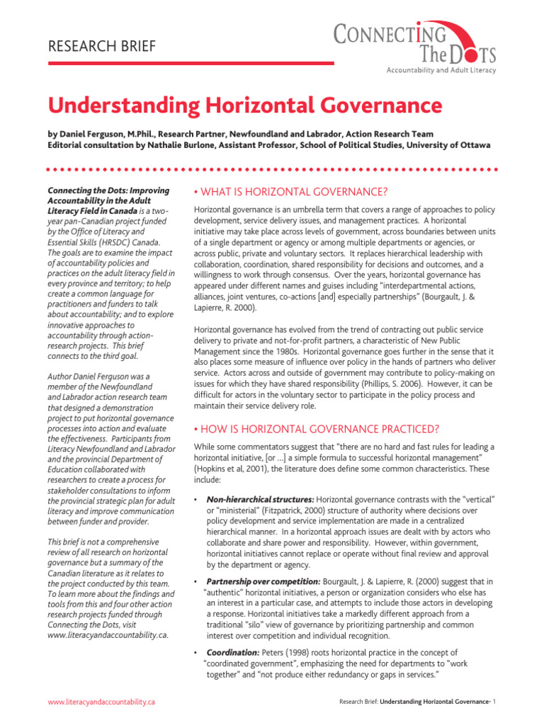 CTD - ResearchBrief - Horizontal Governance - Sept - 2009 - 0 | PDF ...