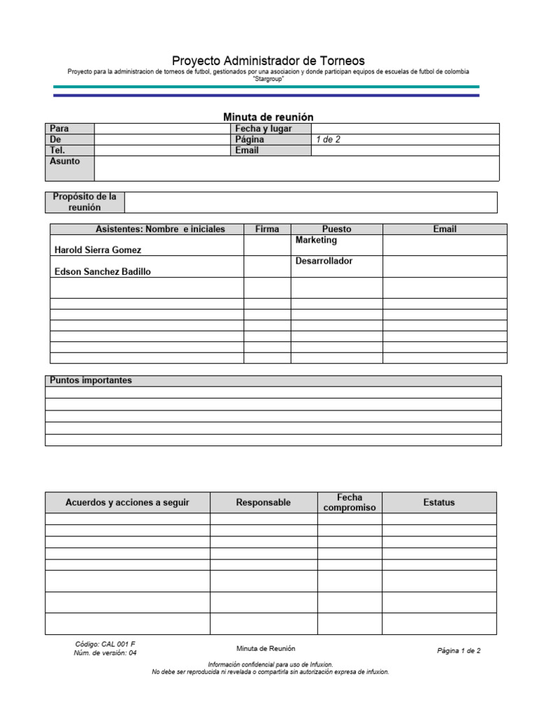 Formato de Minutas | PDF