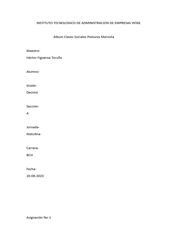 Instituto Tecnologico de Administracion de Empresas Intae | PDF ...