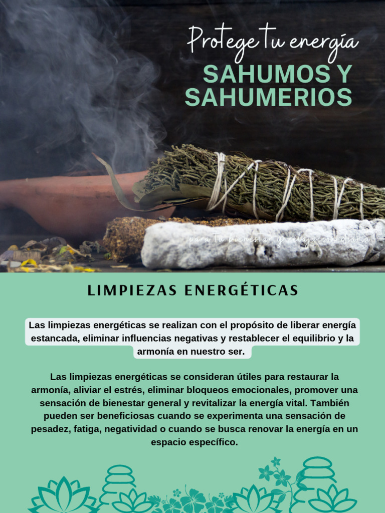 LIMPIEZAS ENERGÉTICAS - Sahumos y Sahumerios | PDF | Incienso | Perfume