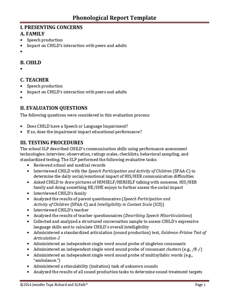 Phonological Report Template | PDF | Phonetics | Speech