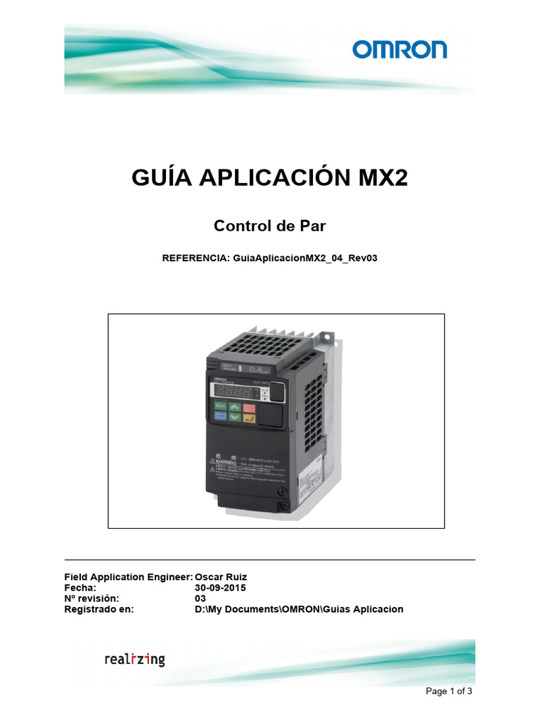 Control de Par en Motores MX2 | PDF | Ingenieria Eléctrica | Ingeniería Informática