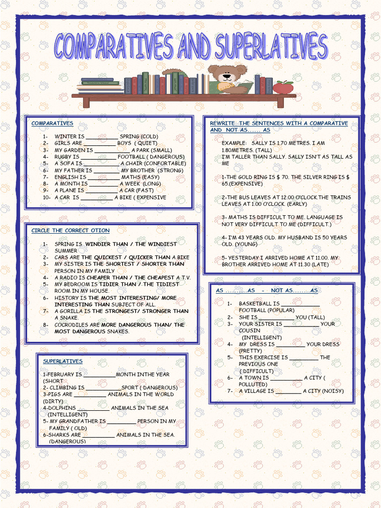 Comparatives and Superlatives 1 | PDF