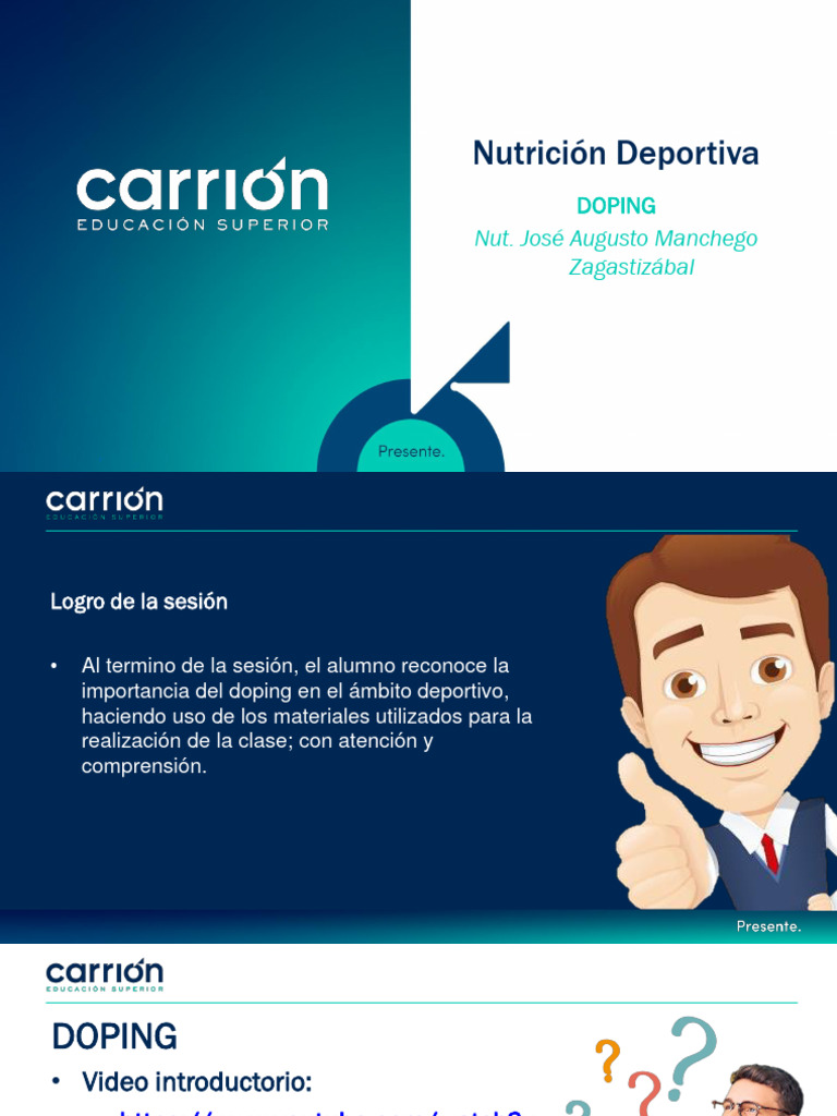 Clase Semana 11 Doping | PDF | Dopaje en el deporte