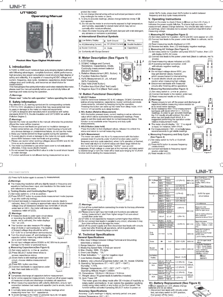 Multimeter Usage and Safety Guide | PDF | Science & Mathematics