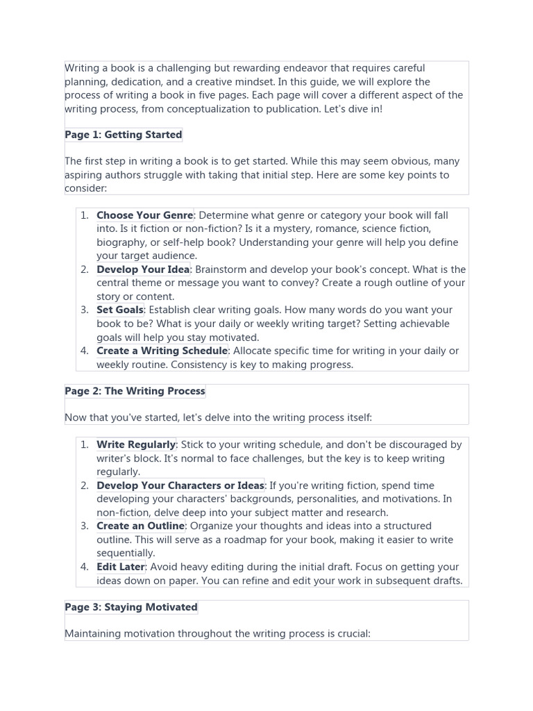 Guide to Writing Your First Book | PDF | Editing | Proofreading