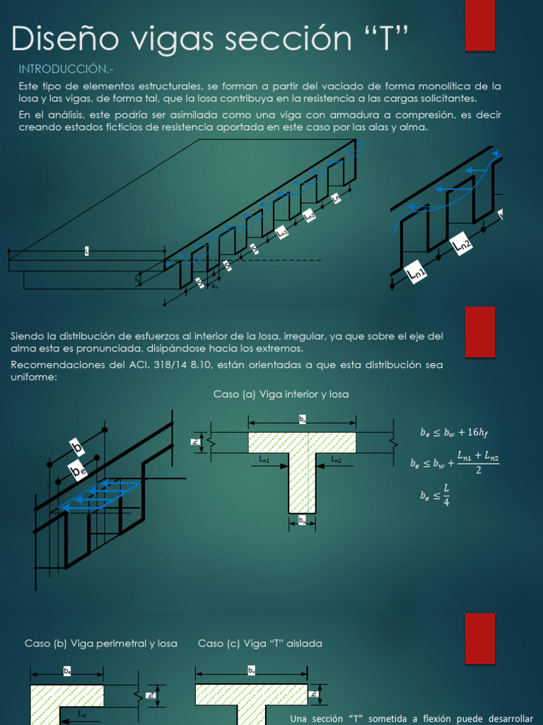 Secciones T | PDF | Viga (Estructura) | Ingeniería estructural