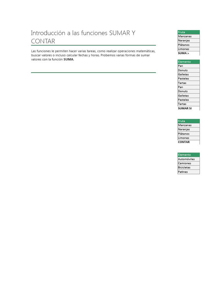 Cap09 Curso de Excel EJERCICIOS Fórmulas y Funciones | PDF | Microsoft ...