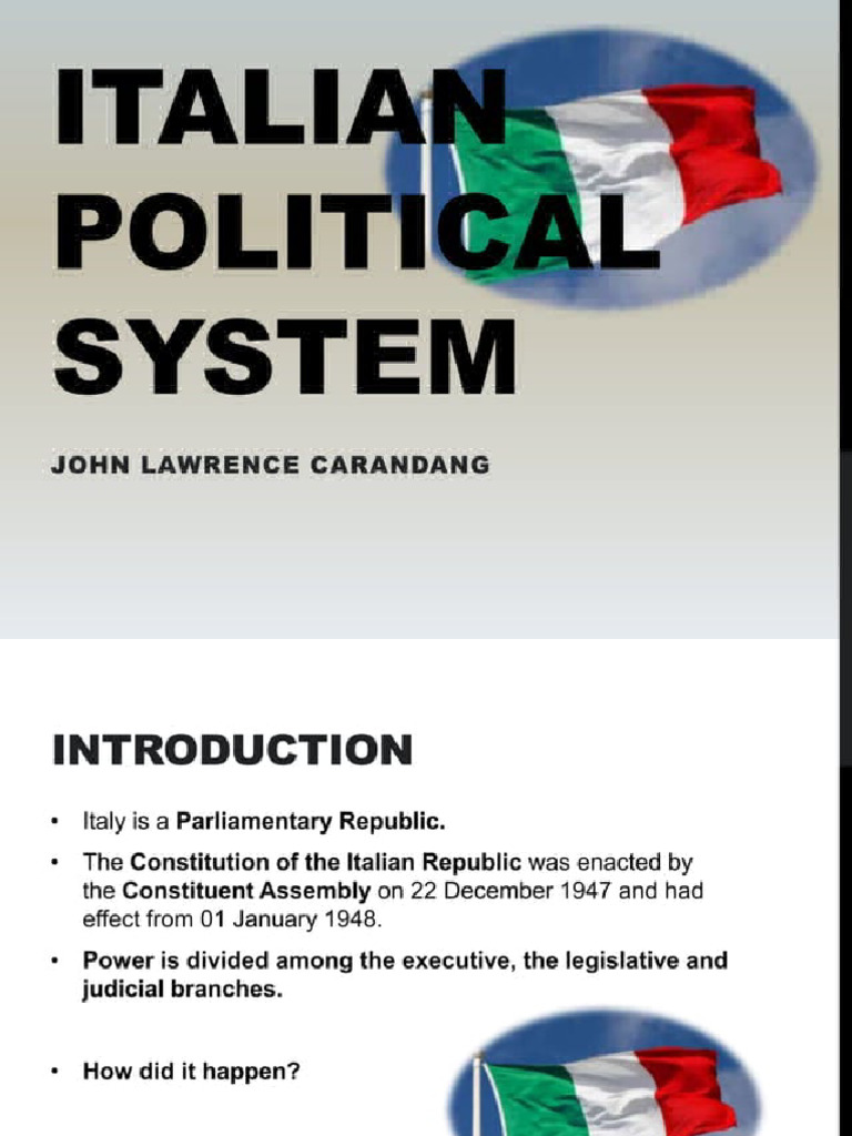 Italian Political System | PDF