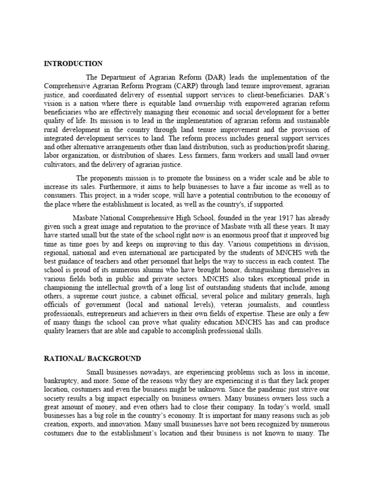 Enhancing Rice Farming in Masbate | PDF | Agriculture | Sustainable ...