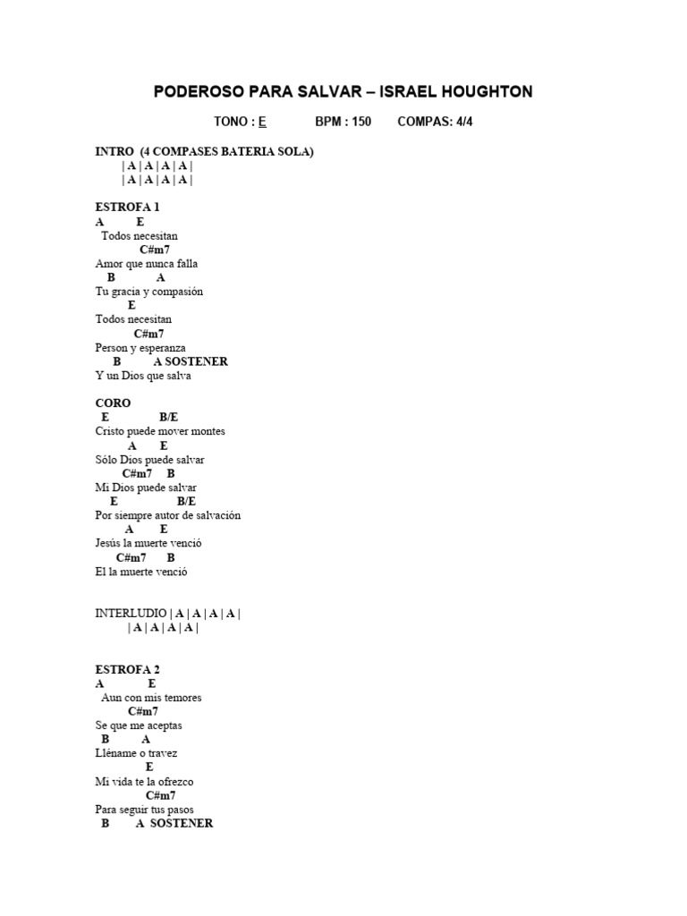 Poderoso para Salvar - Israel Houghton | PDF