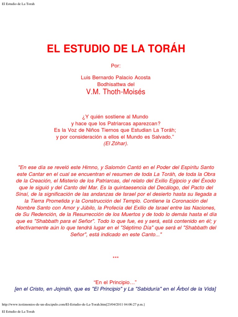 El Estudio de La Torah | PDF | Moisés | Tora