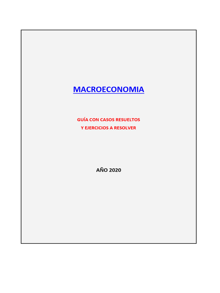 Guia Macro | PDF | Desempleo | Ahorro
