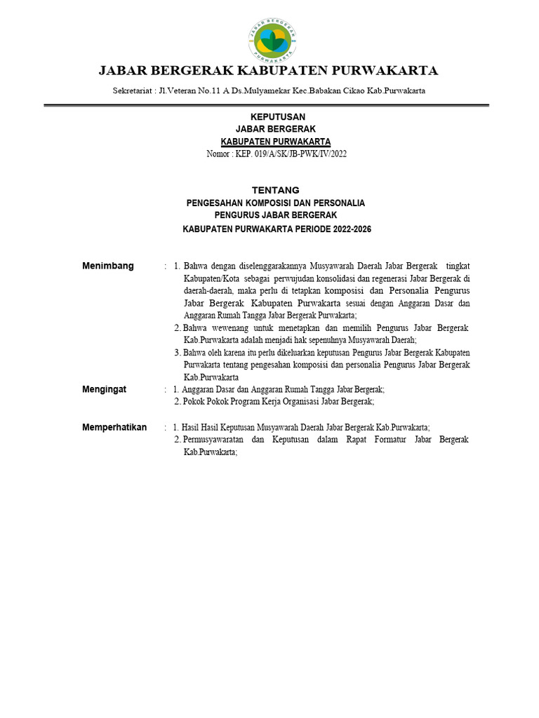 SK DPD KNPI Dan MPI Gunung Kidul April 2021 1 | PDF SK DPD KNPI Dan MPI Gunung Kidul April 2021 1 | PDF
