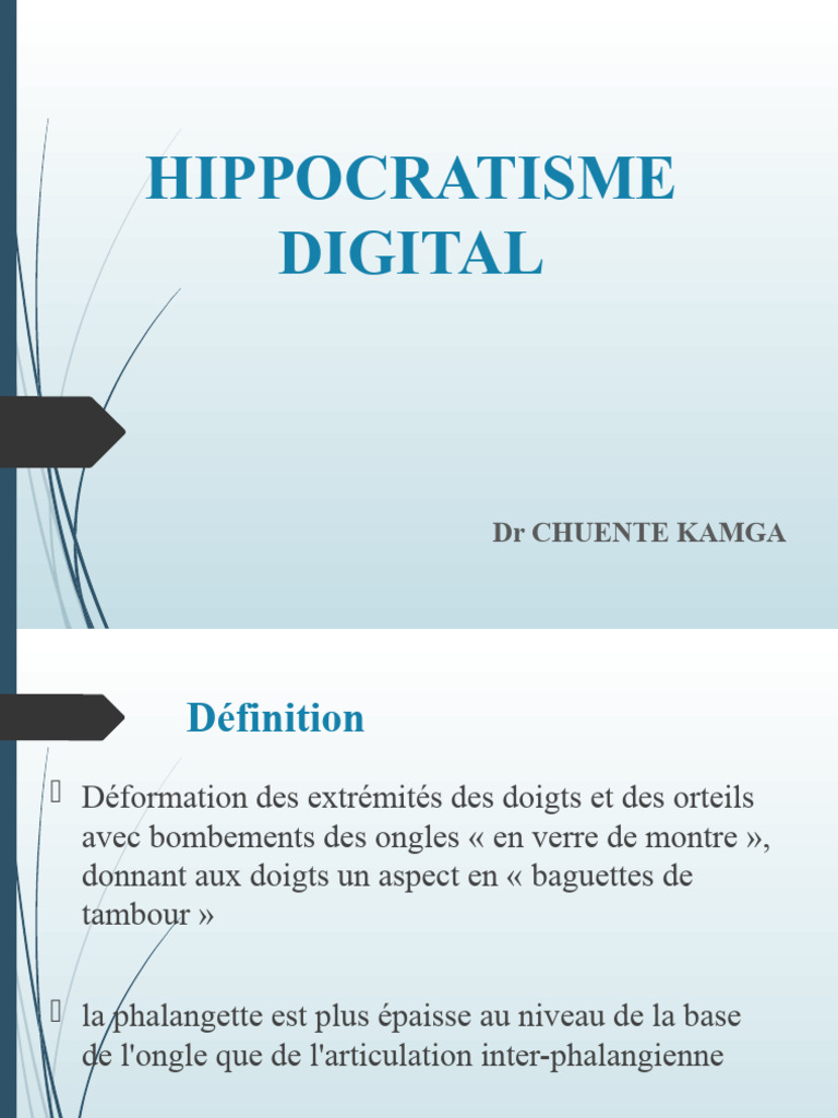 Hippocratisme Digital et Ses Causes | PDF