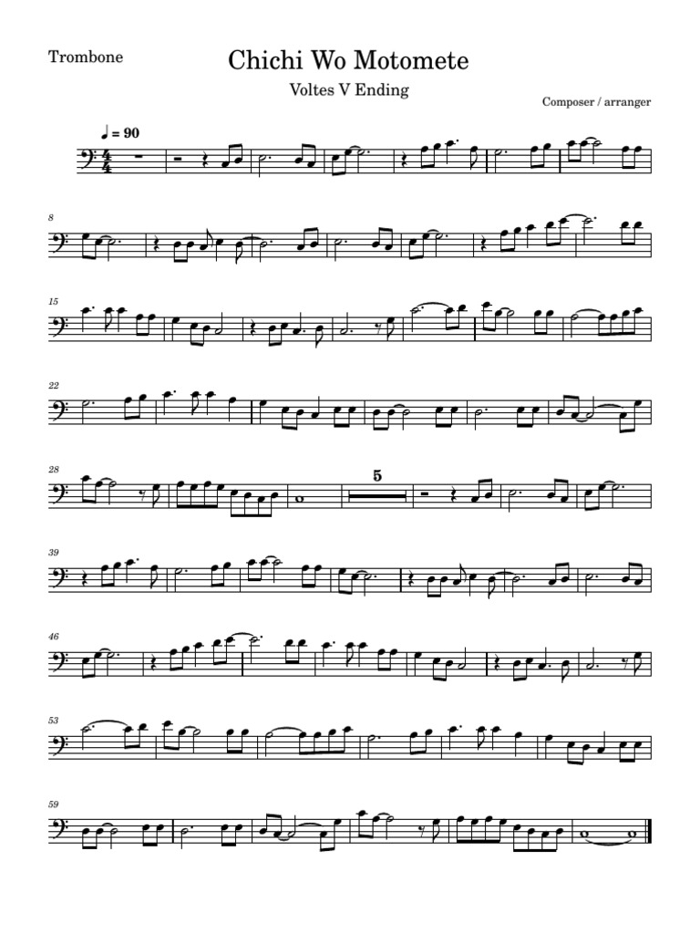 Chichi Wo Motomete-Trombone | PDF