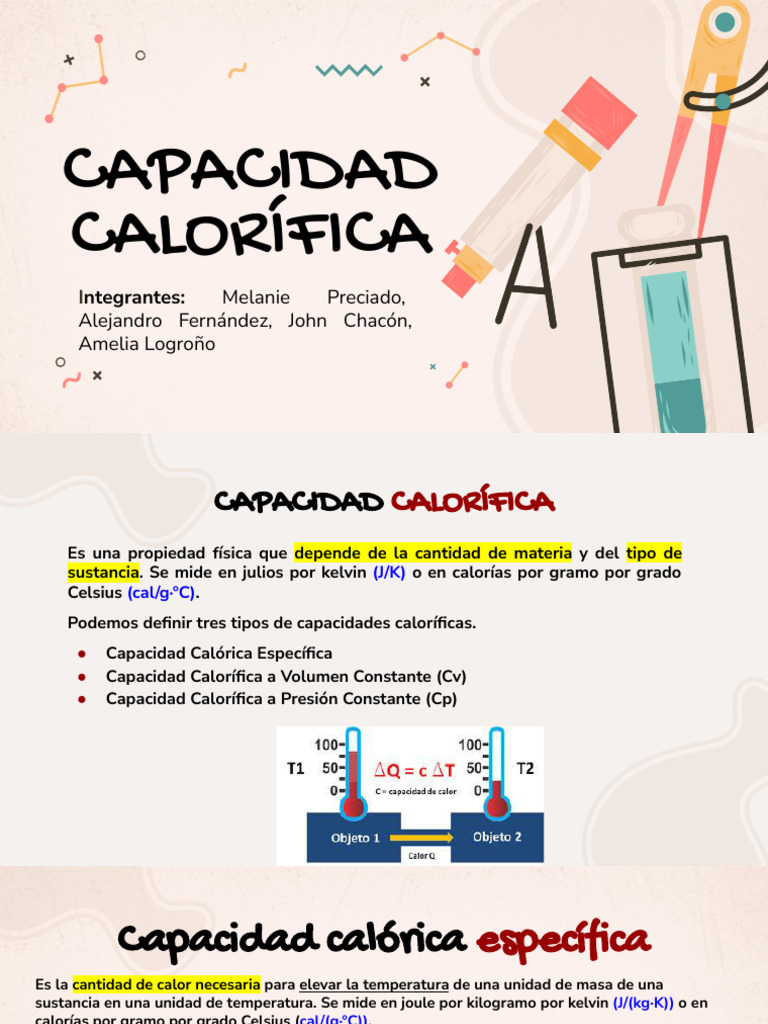 Capacidad Calorífica | PDF | Capacidad calorífica | Temperatura