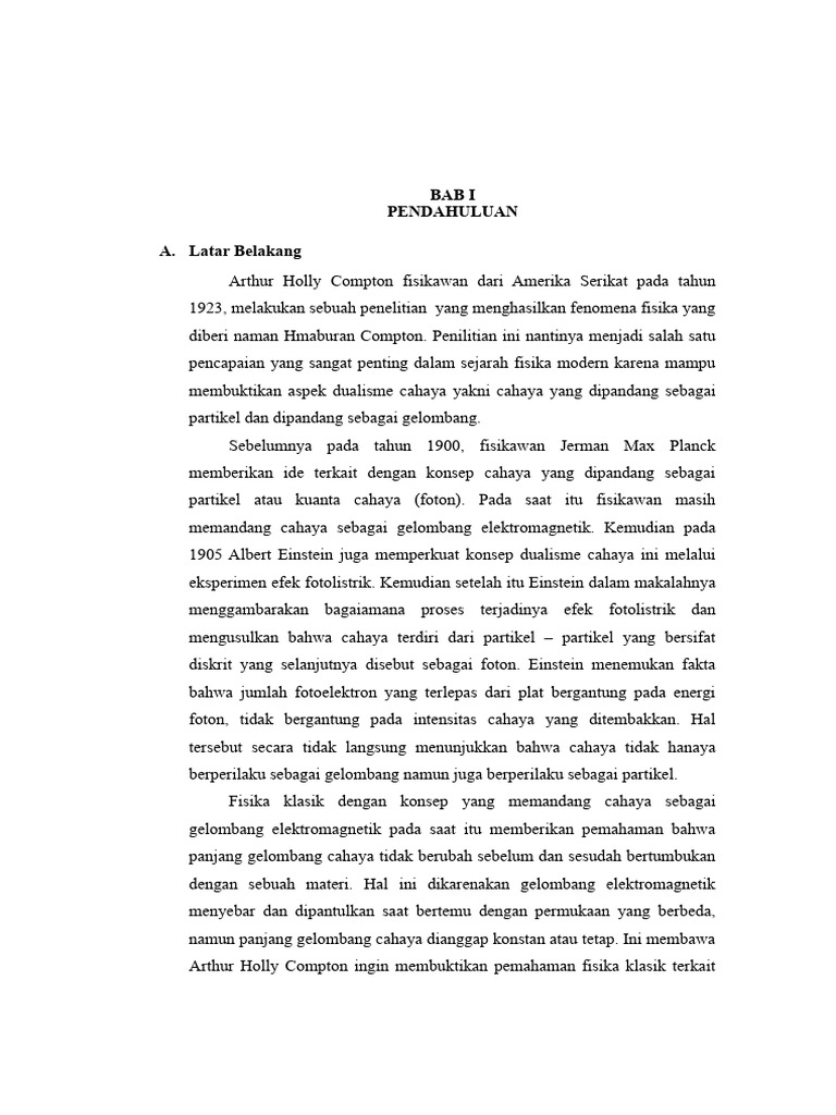 Aris Holly Compton - Modern Physics - Hamburan Compton (Compton ...