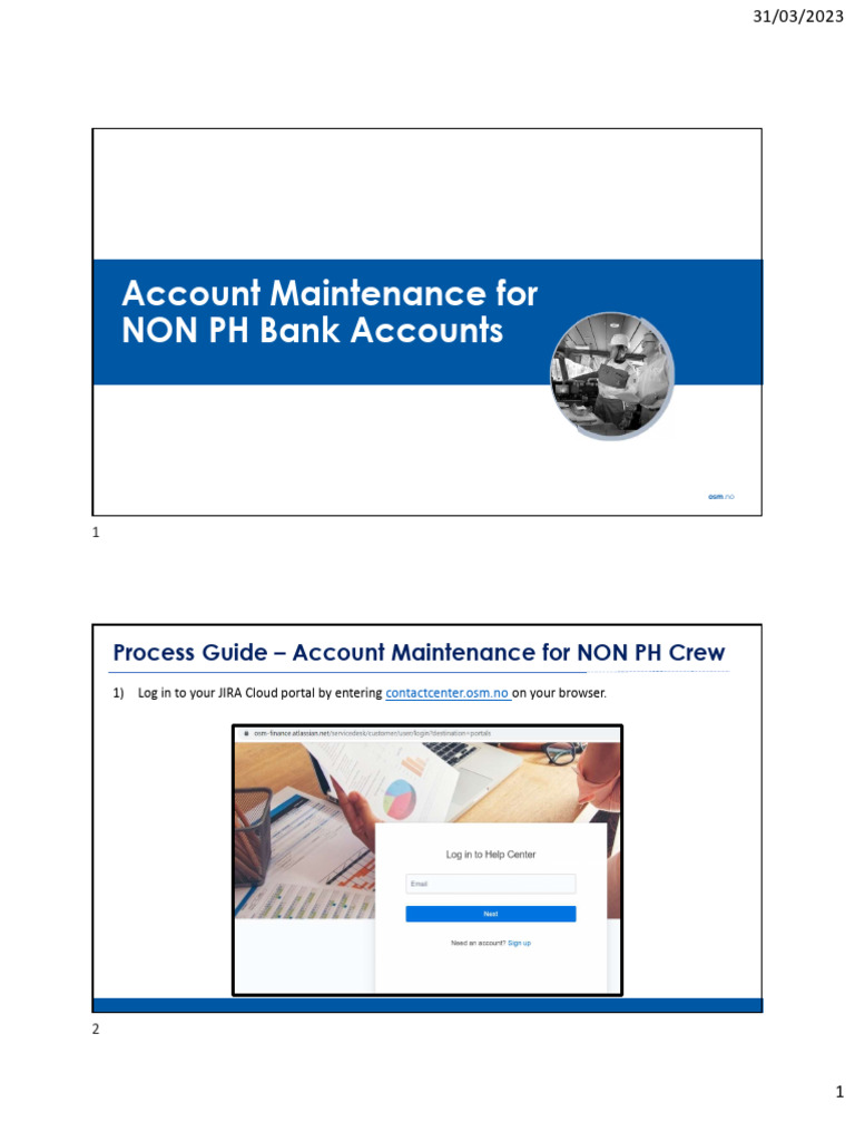 Non-PH Bank Account Maintenance Guide | PDF