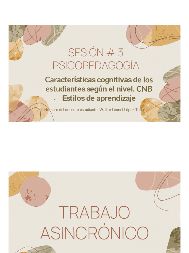 Trabajo Sesión # 3 Walfre Leonel Lopez Tobar | PDF | Aprendizaje ...