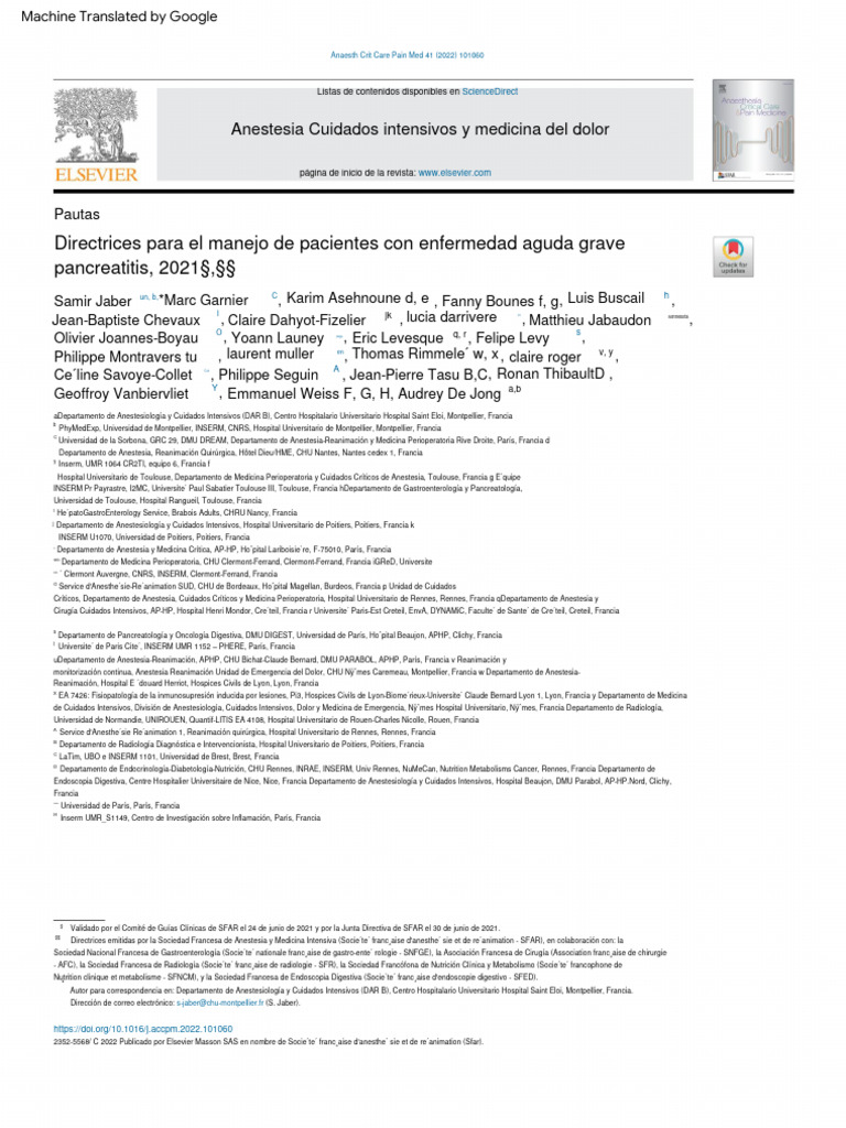 Manejo de Pancreatitis Aguda Grave | PDF | Diagnostico medico | Medicina de Cuidados Intensivos