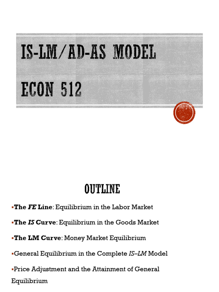 CH09 Is-Lm Ad-As | PDF | Economic Equilibrium | Long Run And Short Run