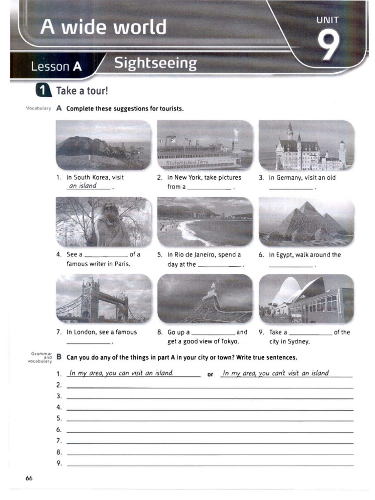 Touchstone 1 WB Unit 9 | PDF