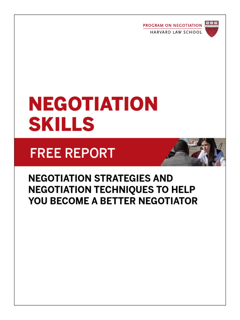 HLS PON FR NegotiationSkills 2023b | PDF | Negotiation | Anxiety