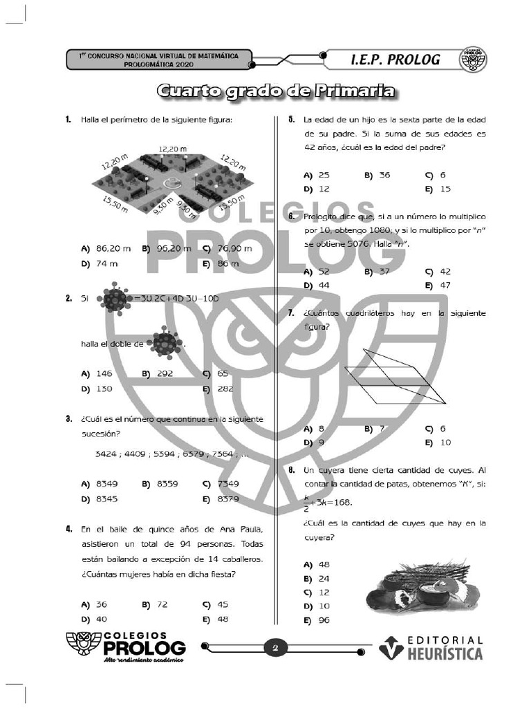 P 1 Prol Virt 2020 - 4prim | PDF