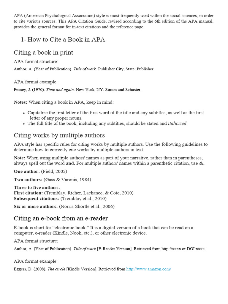 EDI APA Standards For Citation | PDF | Apa Style | Written Communication