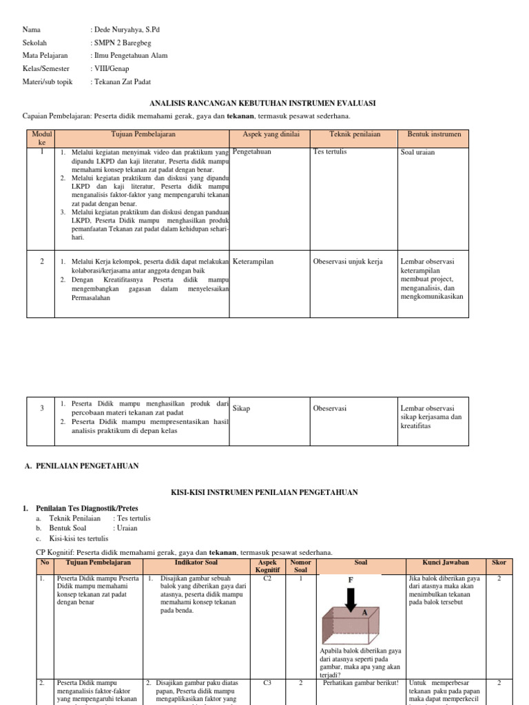 Asesment Siklus 2 | PDF