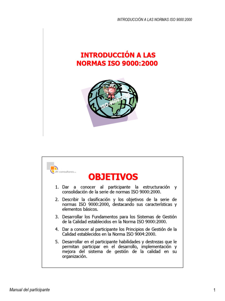 PRESENTACIÓN-INTRODUCCIÓN A LAS NORMAS ISO 9000 2000-aljh | PDF | Gestión de la calidad ...