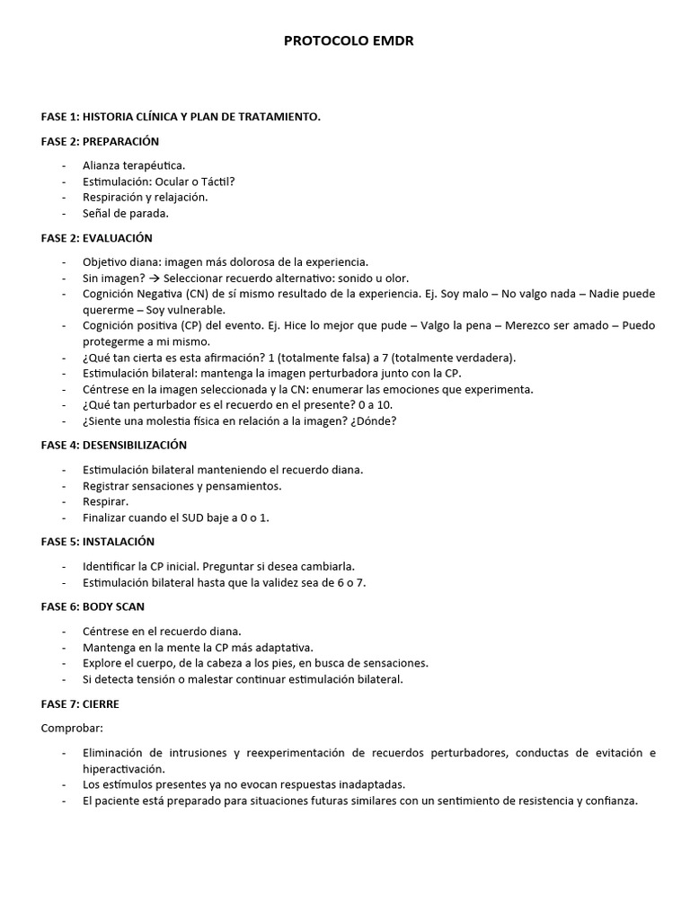 Protocolo Emdr | PDF