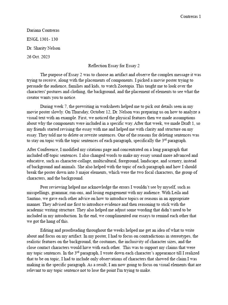 Reflection Essay 2 | PDF | Essays | Paragraph