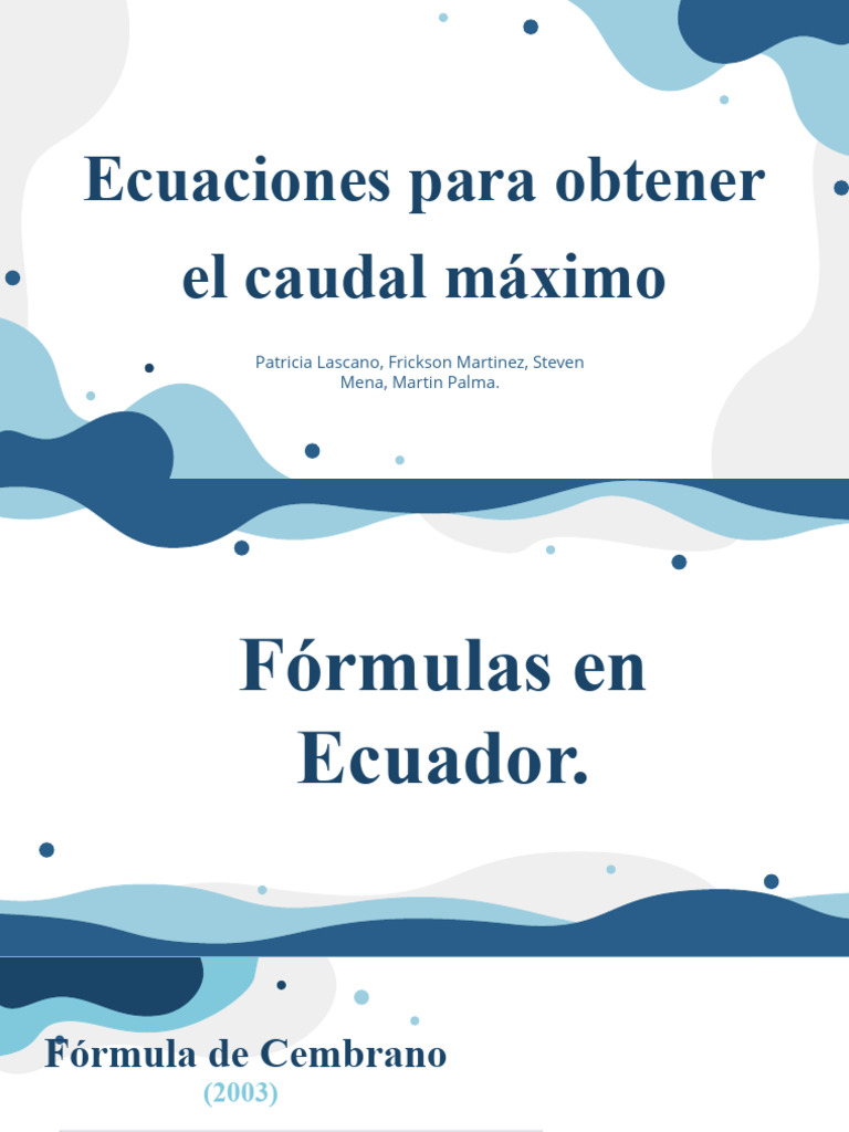 Caudal Maximo | PDF | Precipitación | Descarga (hidrología)