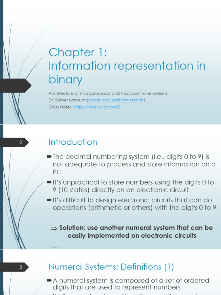 Chap1 NumeralSystems EN | PDF | Decimal | Arithmetic