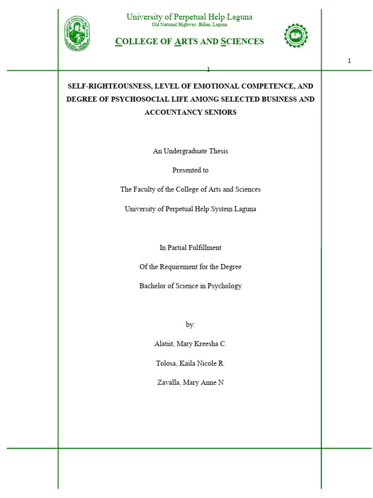 Alatiit's Thesis | PDF | Emotions | Gestalt Therapy