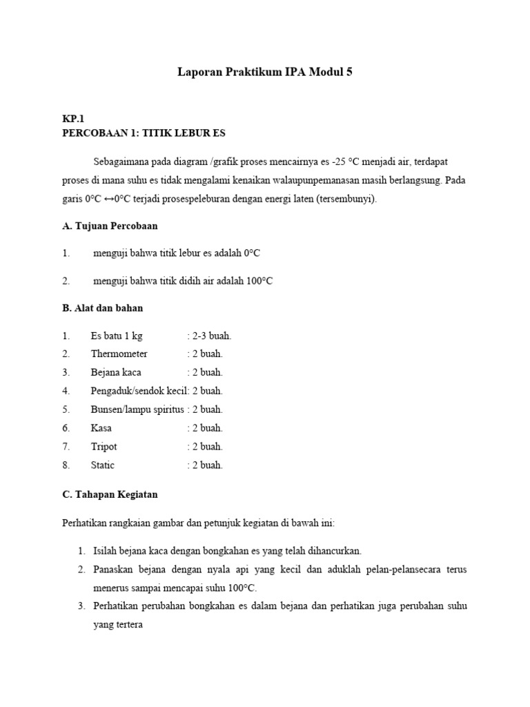 Praktikum Ipa Modul 5 | PDF