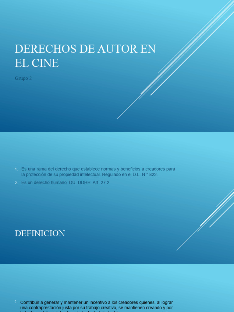 Derechos de Autor en el Cine Peruano | PDF | Director de cine | Autor