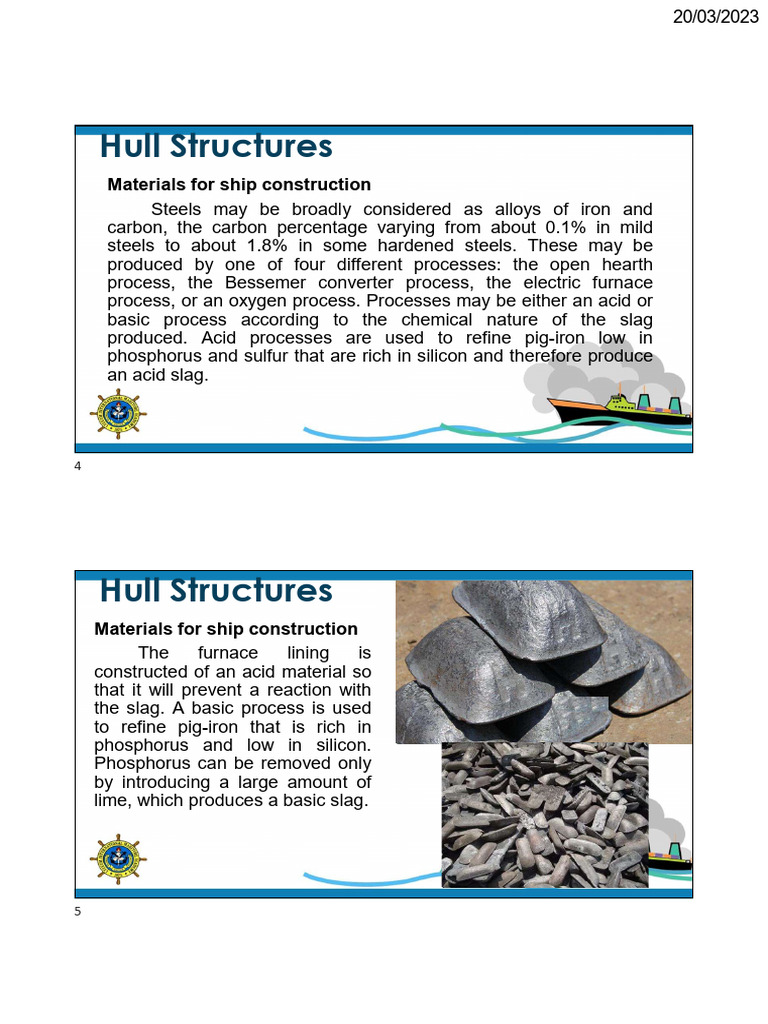 Ho4-Materials For Ship Building | PDF | Steel | Composite Material